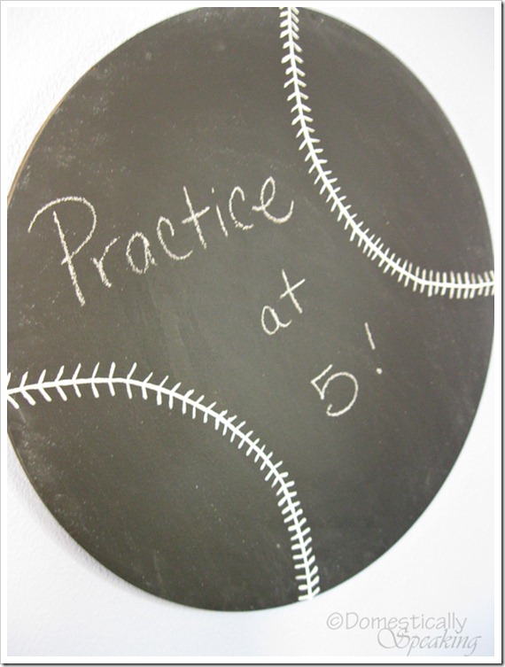 How to Make a Baseball Chalkboard - Domestically Designed